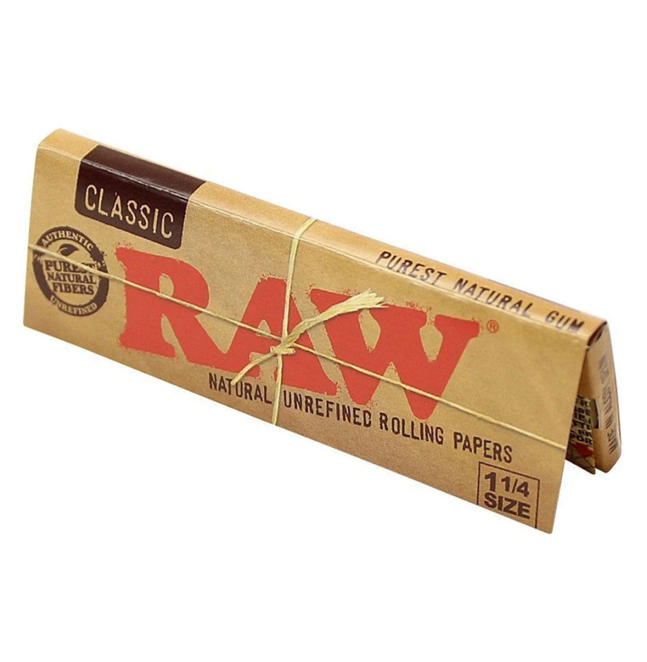 RAW Classic 1¼ ქაღალდები - ბუნებრივი, გლუვი წვა, 50 ფურცელი