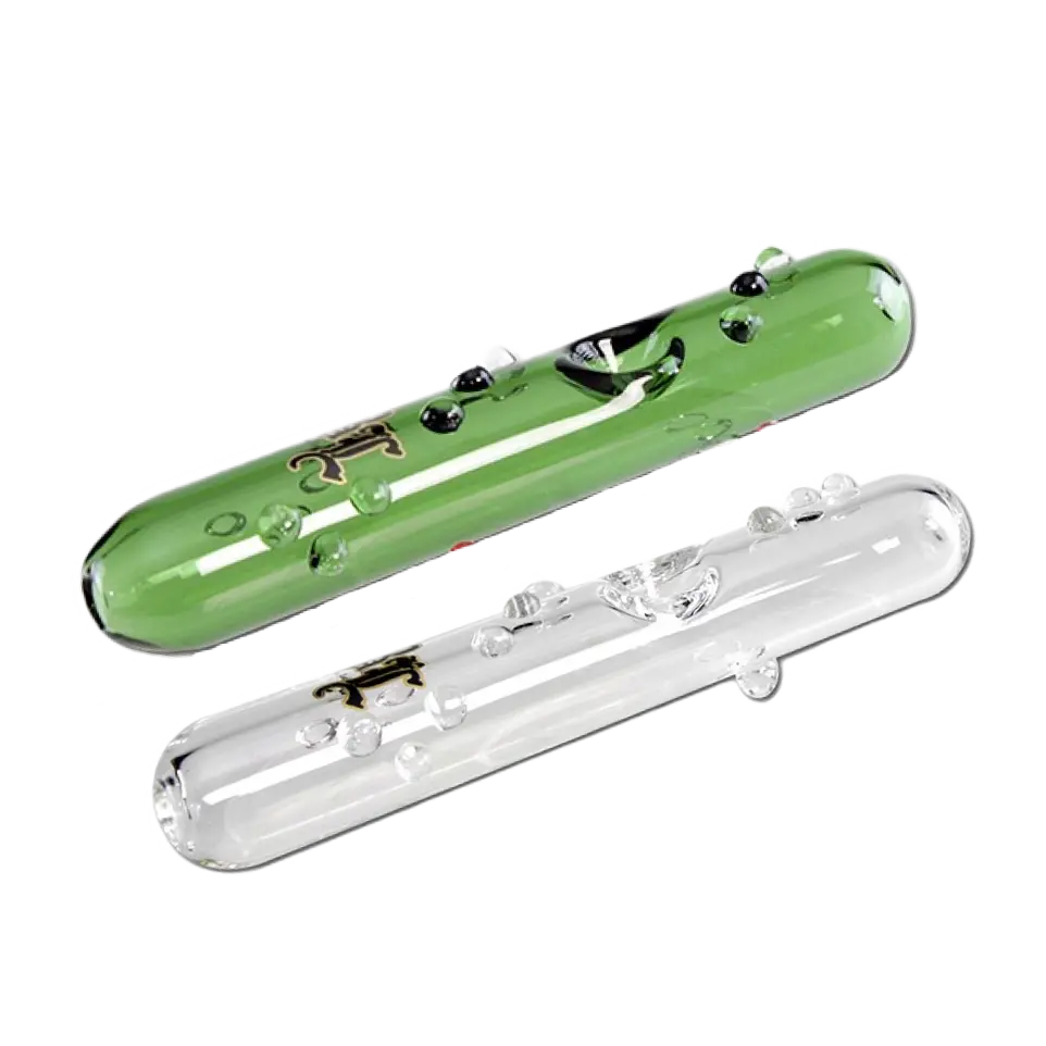 15cm Gold Shotgun Pipe by Black Leaf – Stylish Glass Pipe