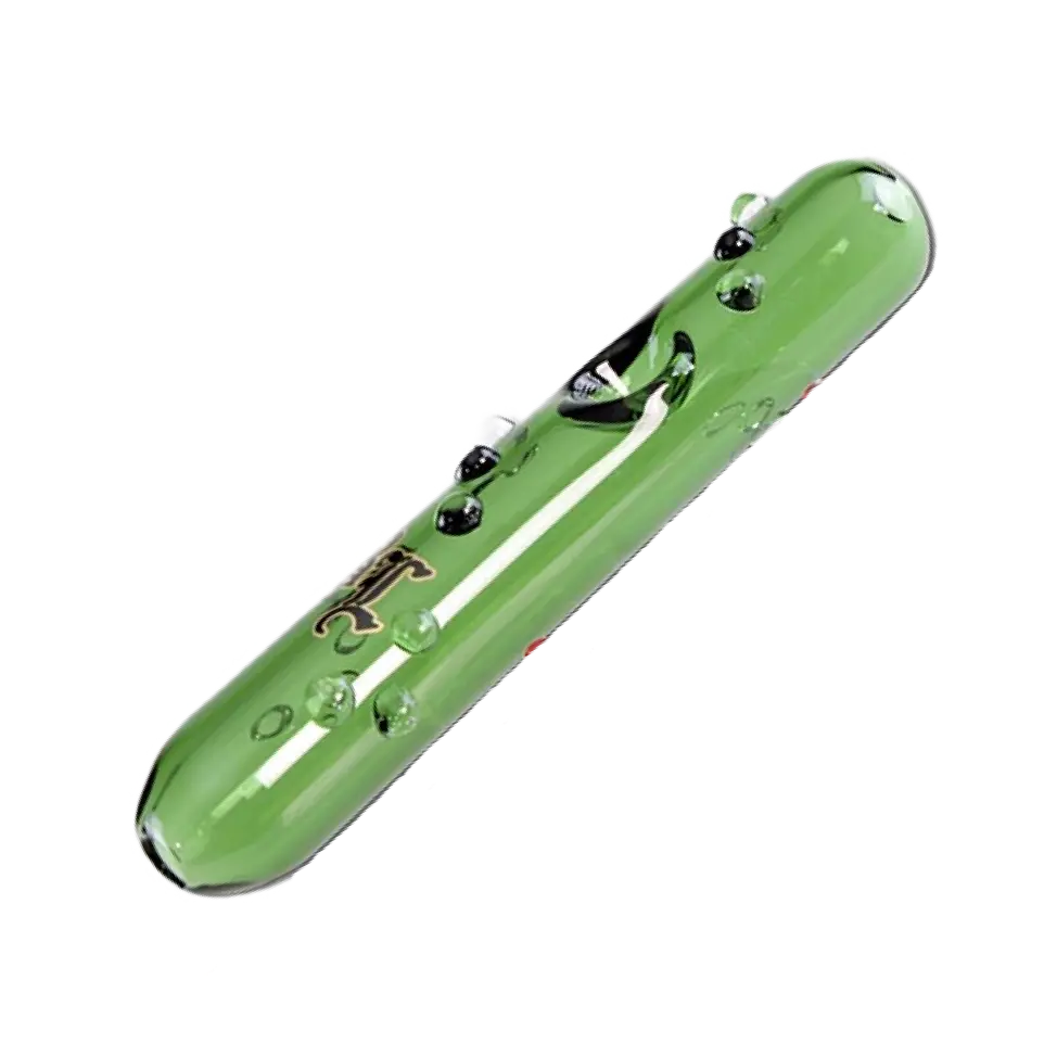 15cm Gold Shotgun Pipe by Black Leaf – Stylish Glass Pipe